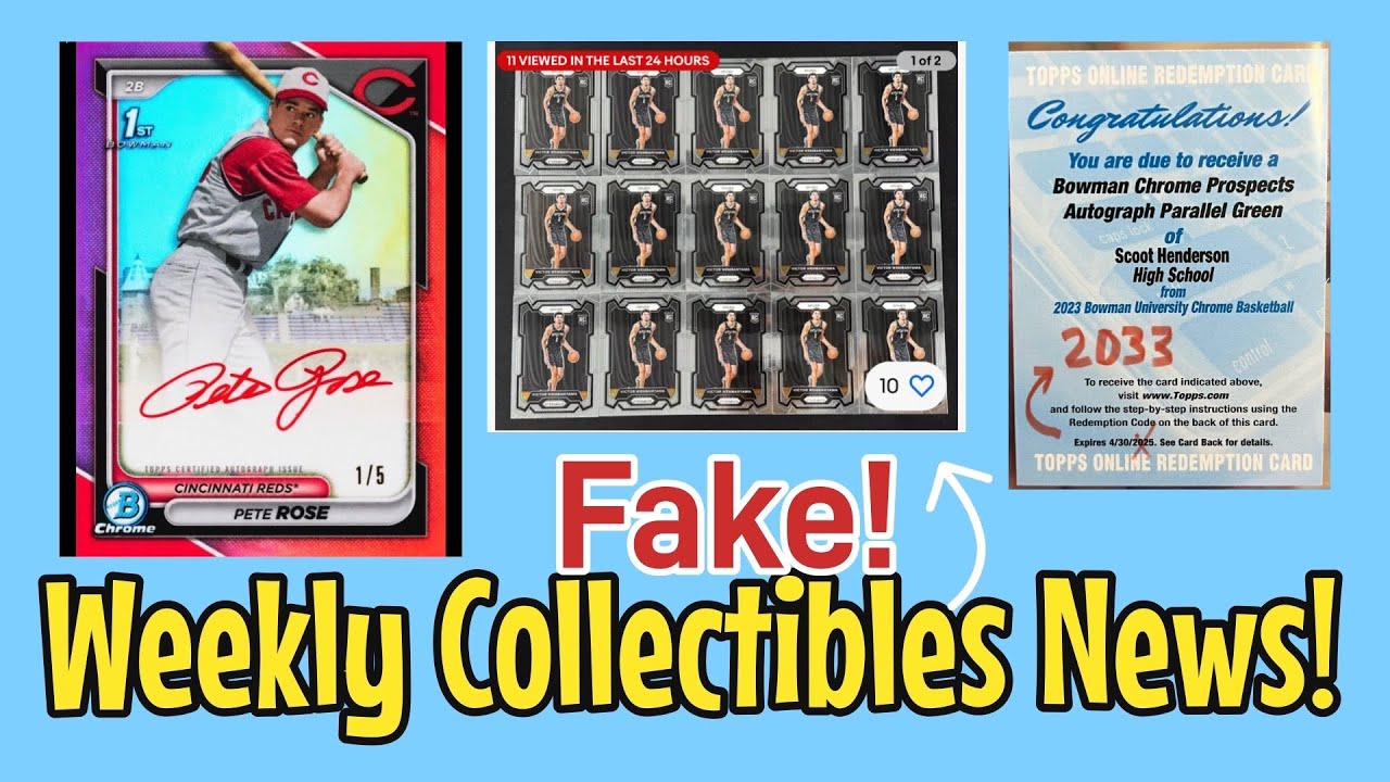 Counterfeit Wembanyama Rookie Cards?? | Pete Rose 1st Bowman Autographs ...