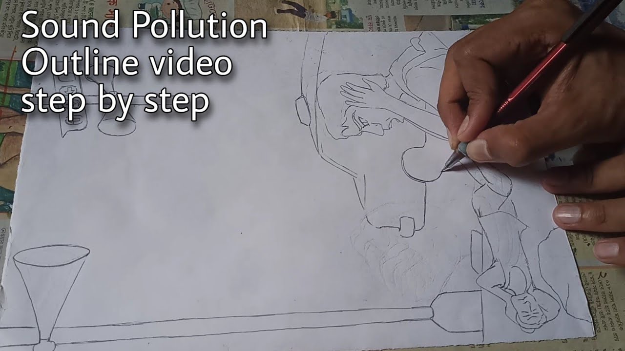 Sound Pollution - Topic | Drawing for school project and competition ...