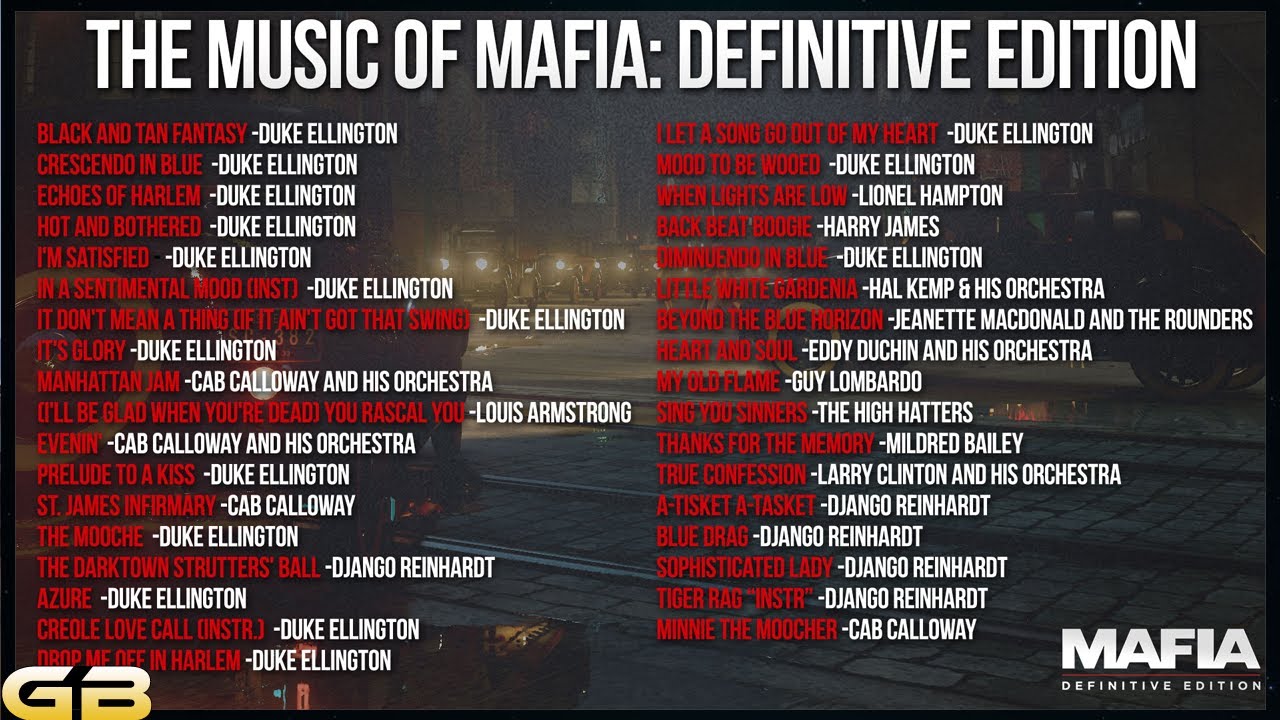 Mafia: Definitive Edition Licensed Song List - YouTube