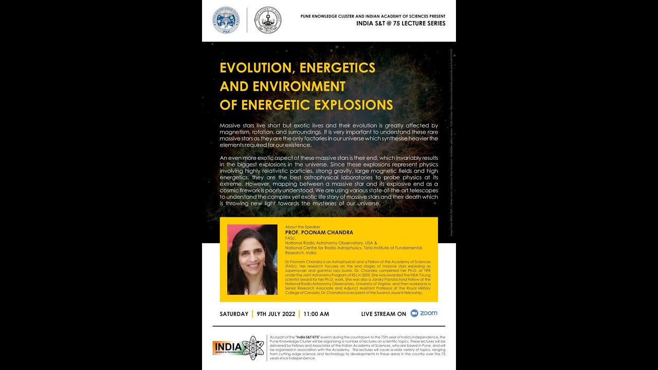 Lecture 10: "India S&T @75" by Prof Poonam Chandra I 9 July 2022 I 11. ...