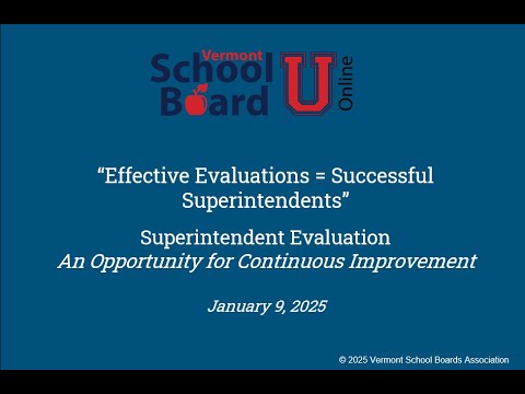 Effective Evaluations = Successful Superintendents - YouTube