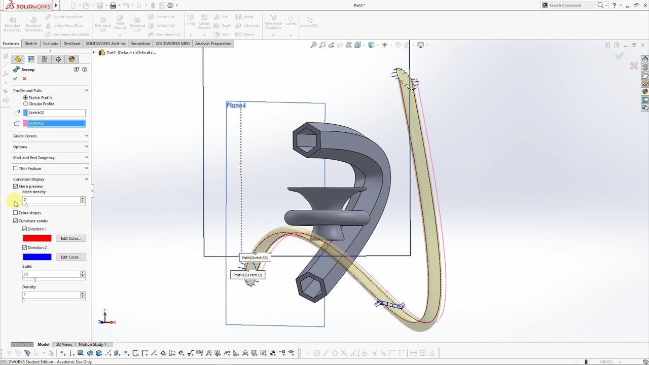 Solidworks Tutorial - Ways to Sweep Extrude - YouTube