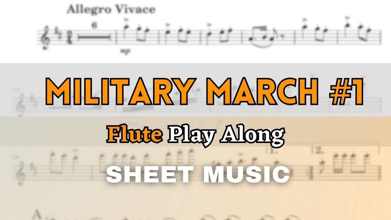 Schubert - Military March No.1, Op.51 | Flute Play Along (Sheet Music ...