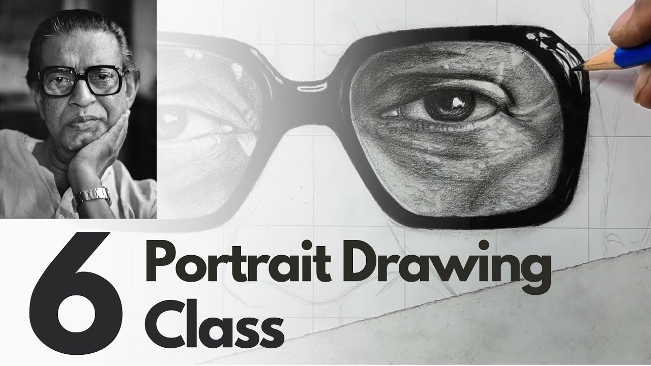 Learn Realistic Portrait. Class 6 - Portrait right eye. - YouTube