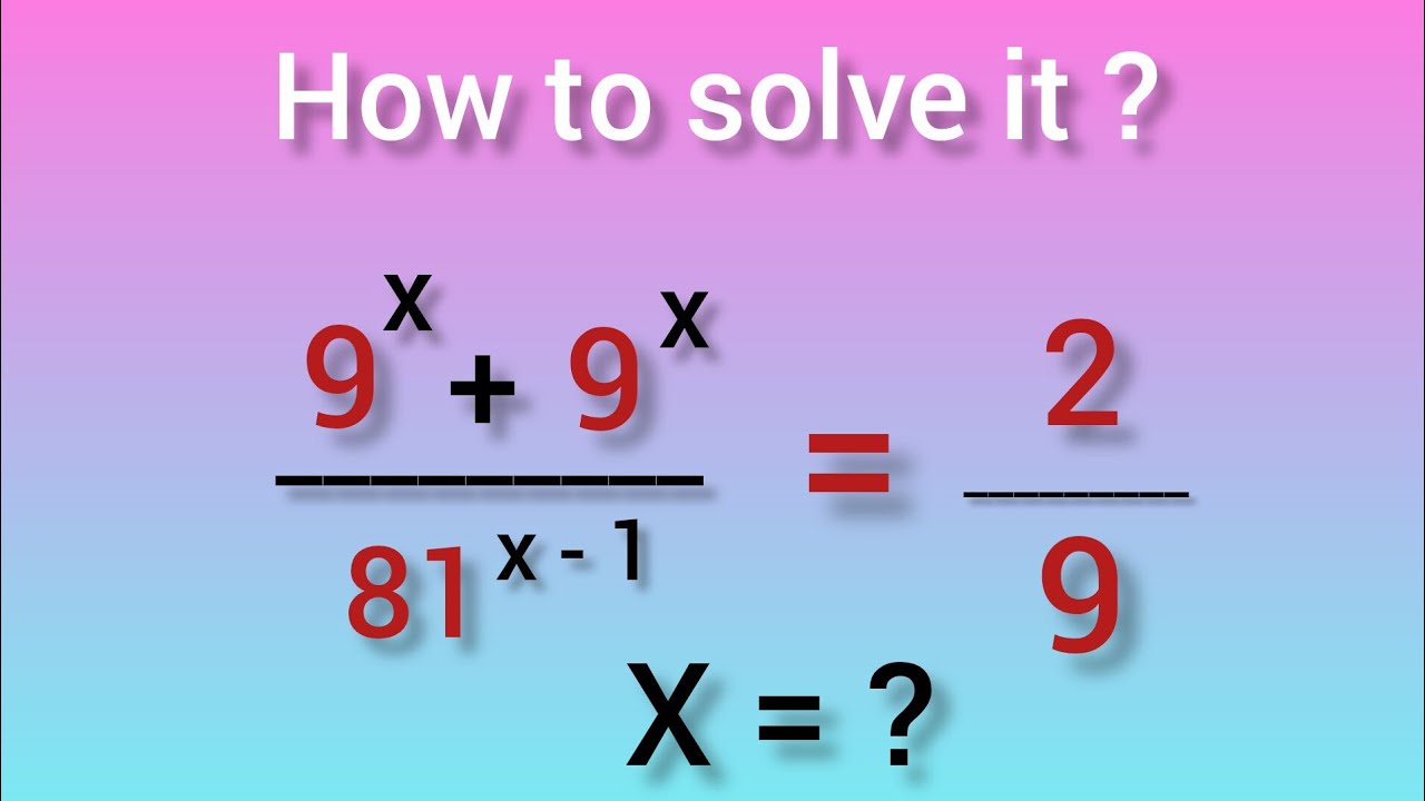How to find value of X| Math Olympiad question - YouTube