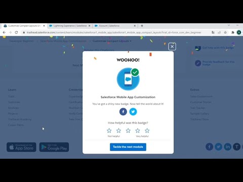 Salesforce Mobile App Customization || Customize Compact Layouts #trailhead #salesforce - YouTube