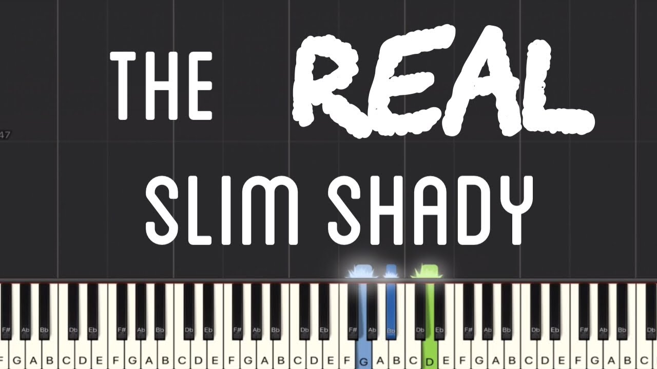 Eminem - The Real Slim Shady Piano Tutorial - YouTube