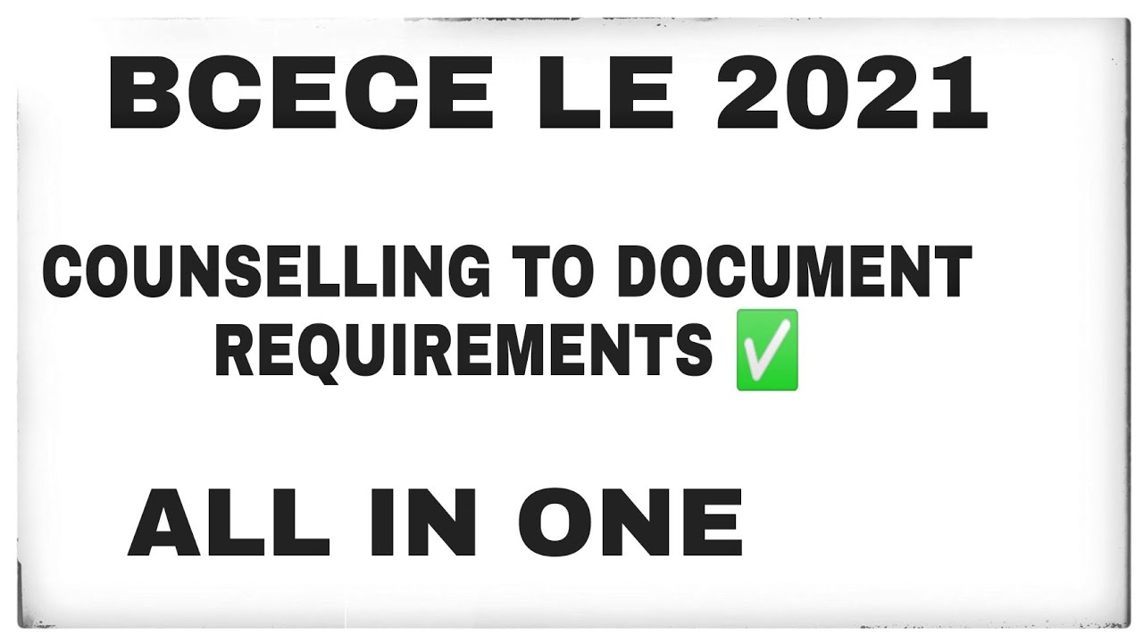 BCECE LE 2021|| Councilling to document verification | @Diamond math ...