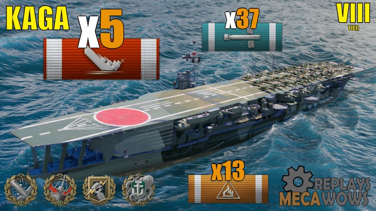 Aircraft Carrier Kaga 5 Kills & 250k Damage | World of Warships Gameplay - YouTube