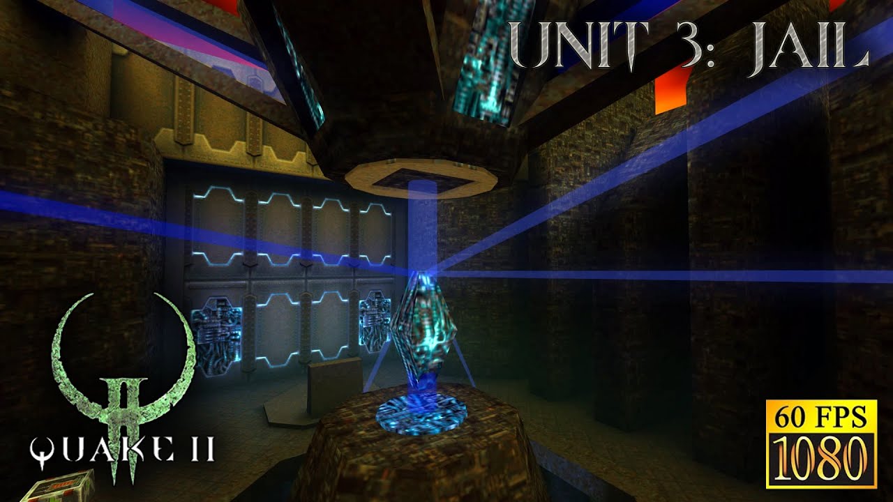 Quake II remastered. Unit 3: Jail [HD 1080p 60fps] - YouTube