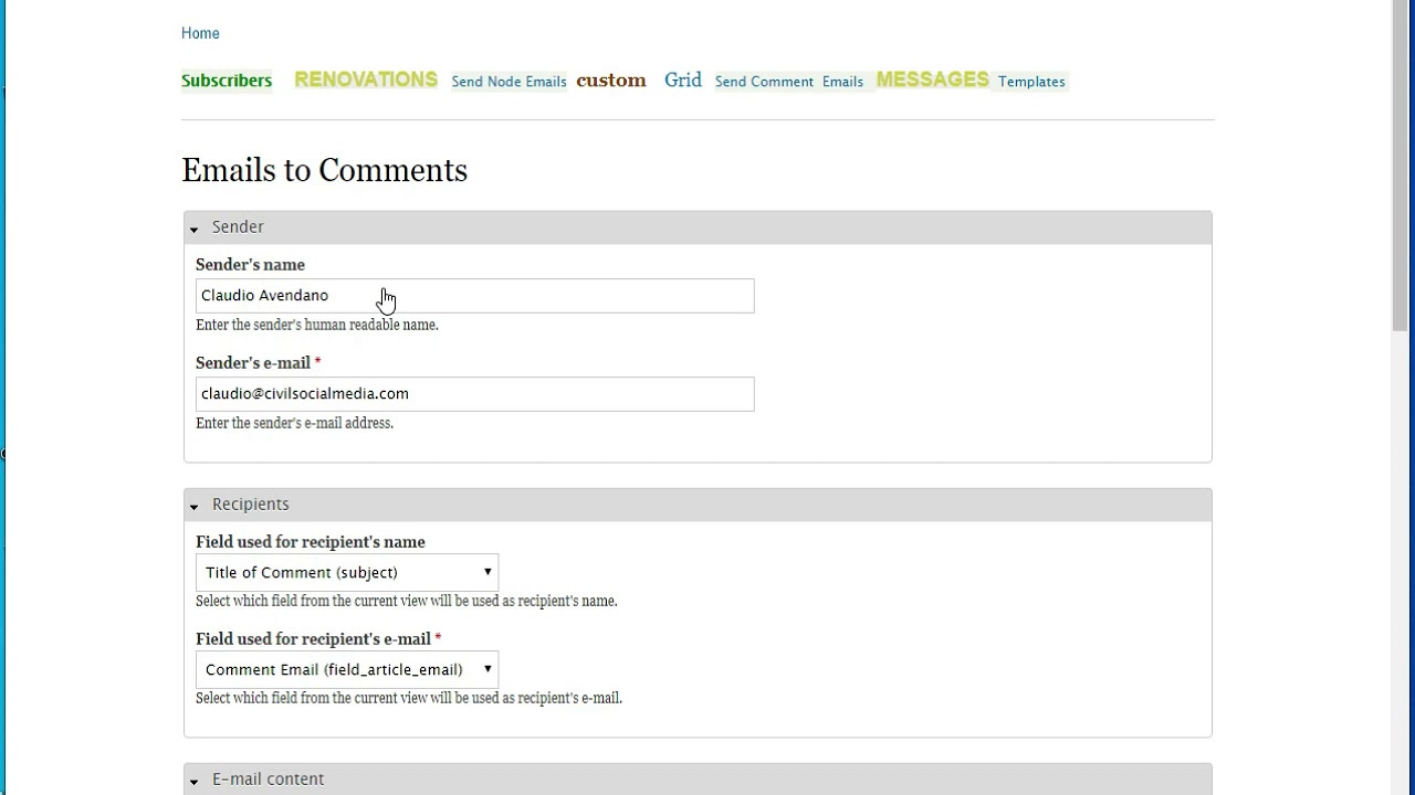 Views- Send emails to comments - YouTube