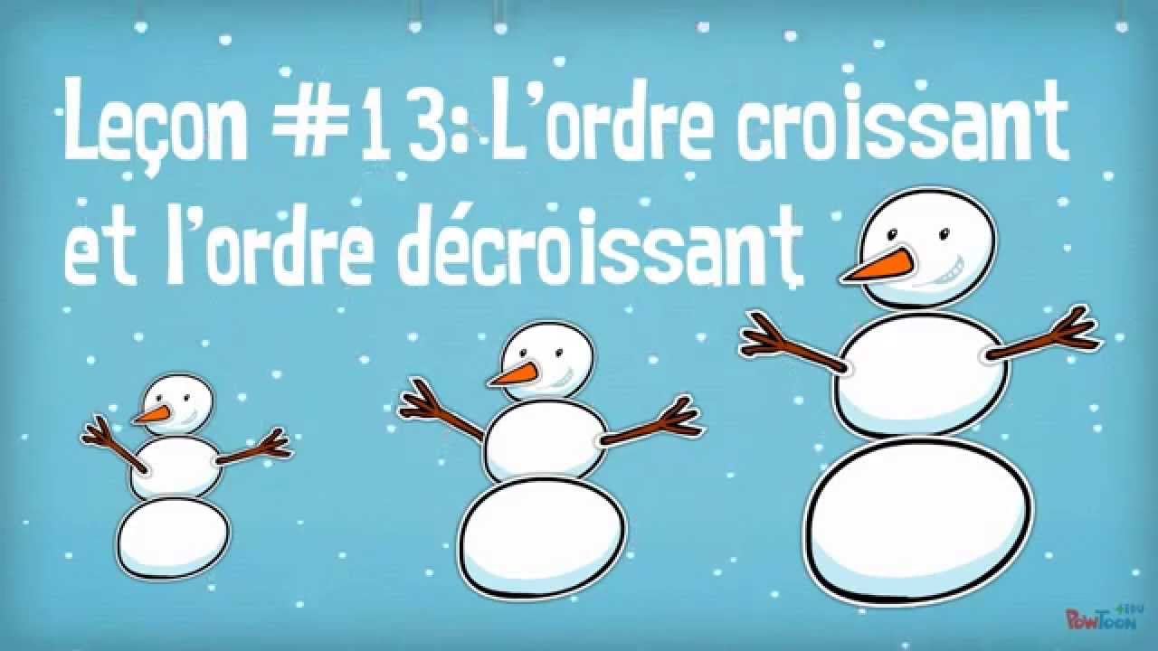 Capsule 13: L'ordre croissant et l'ordre décroissant - YouTube
