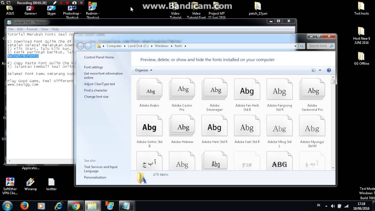 Tutorial Merubah Font Seal Online Good Game - YouTube