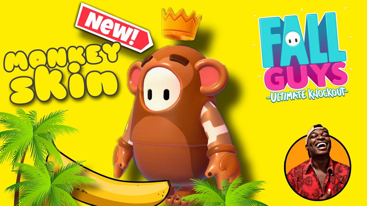 New Monkey Skin Fall Guys + Crown Win gameplay - YouTube