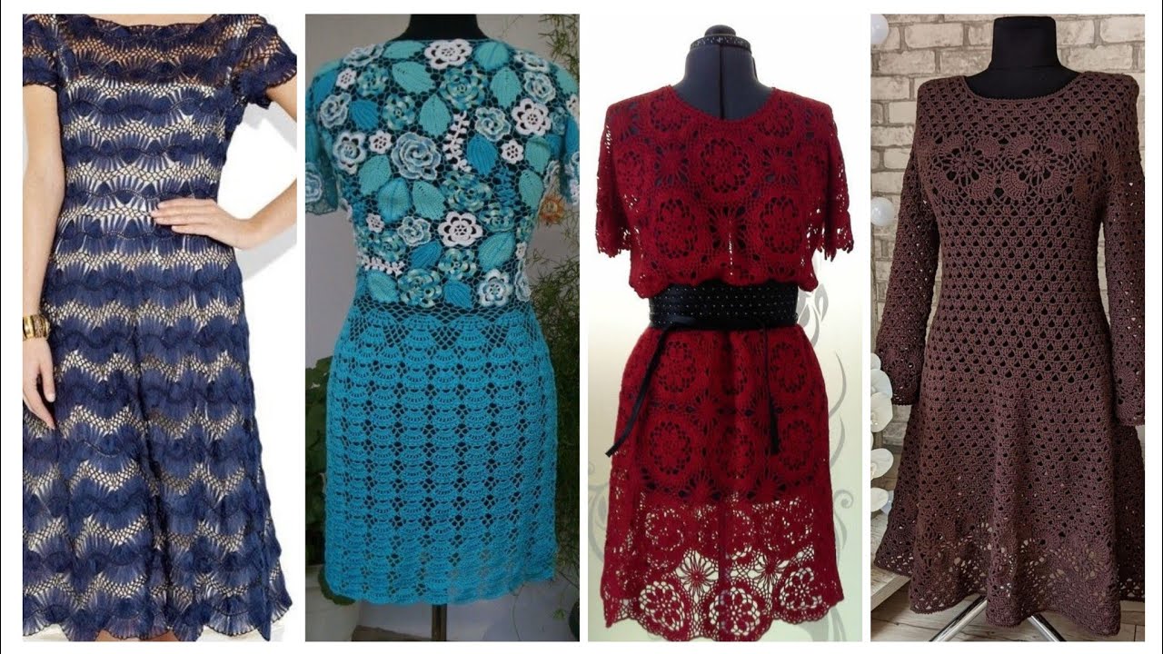 ideas de diseño de vestidos de crochet modernos y modernos - YouTube