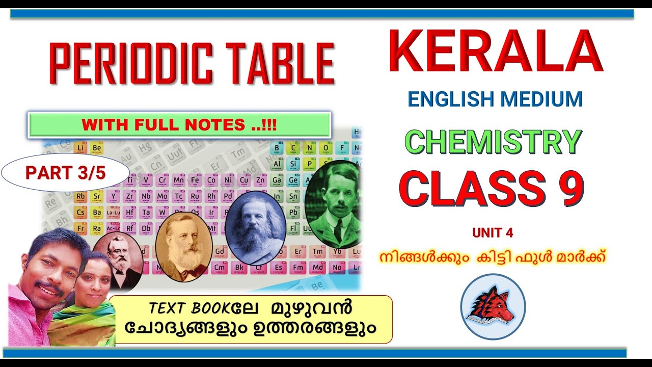 PERIODIC TABLE CLASS 9 CHEMISTRY CHAPTER 4 SCERT KERALA ENGLISH MEDIUM ...