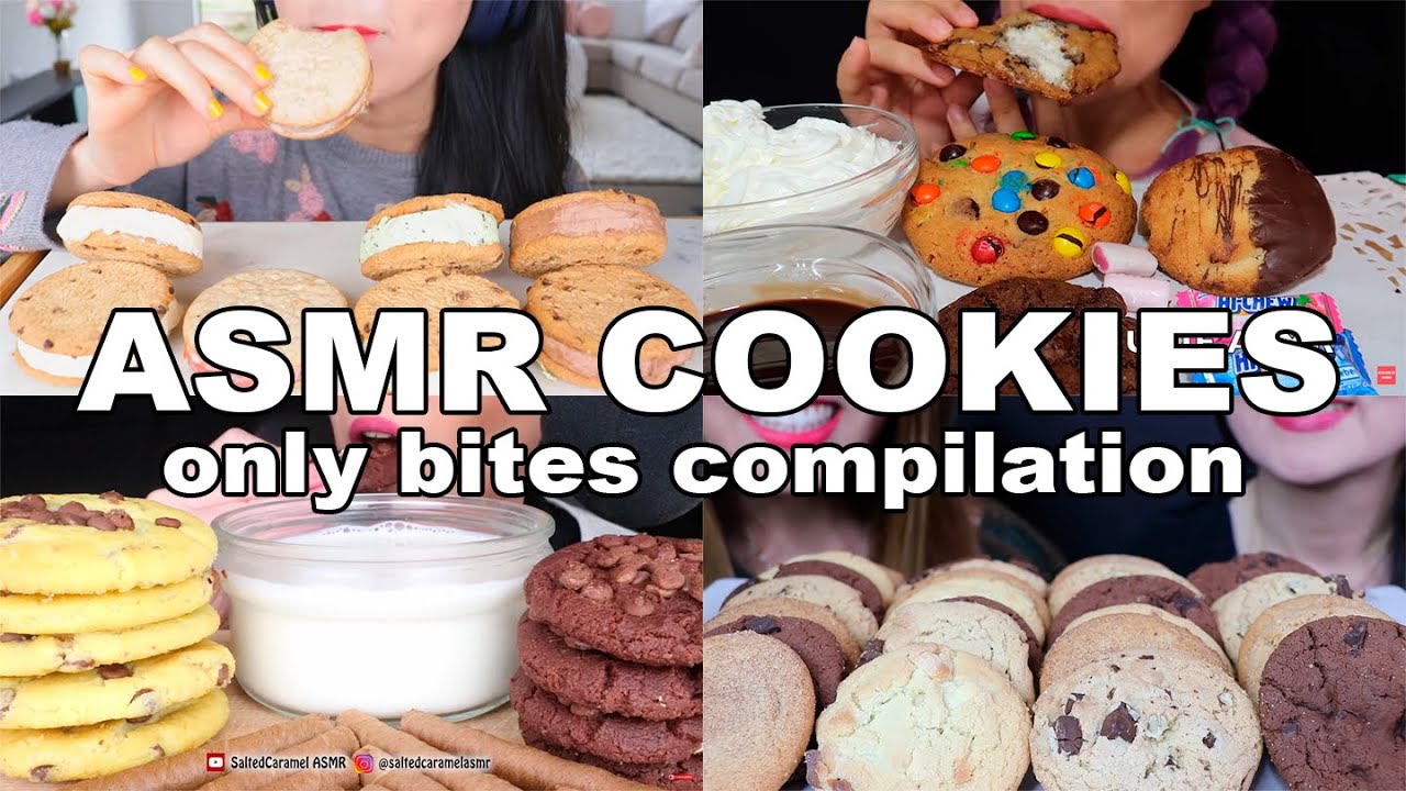 ASMR COOKIES COMPILATION *ONLY BITES* - YouTube