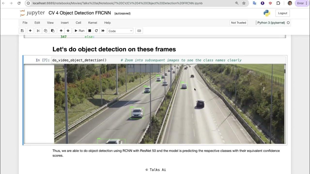 CV 4 | Object Detection with Faster RCNN with Resnet50 | Artificial Intelligence | talks ai ...