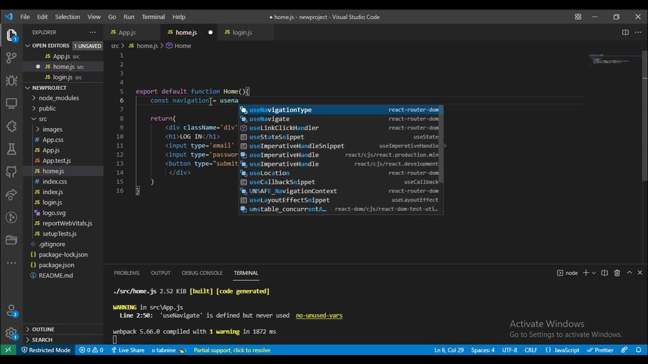 How to use Navigation in ReactJS - YouTube