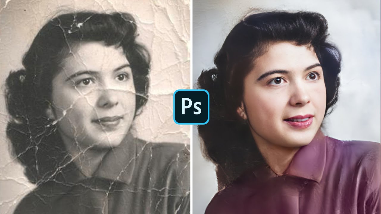 Newest Way to Restoration and Upscale Old Photo using Photoshop + AI ...