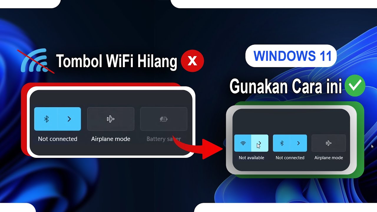 Tips Mengatasi Tombol Wifi Hilang Pada Windows 11 Terbaru 2023 - YouTube