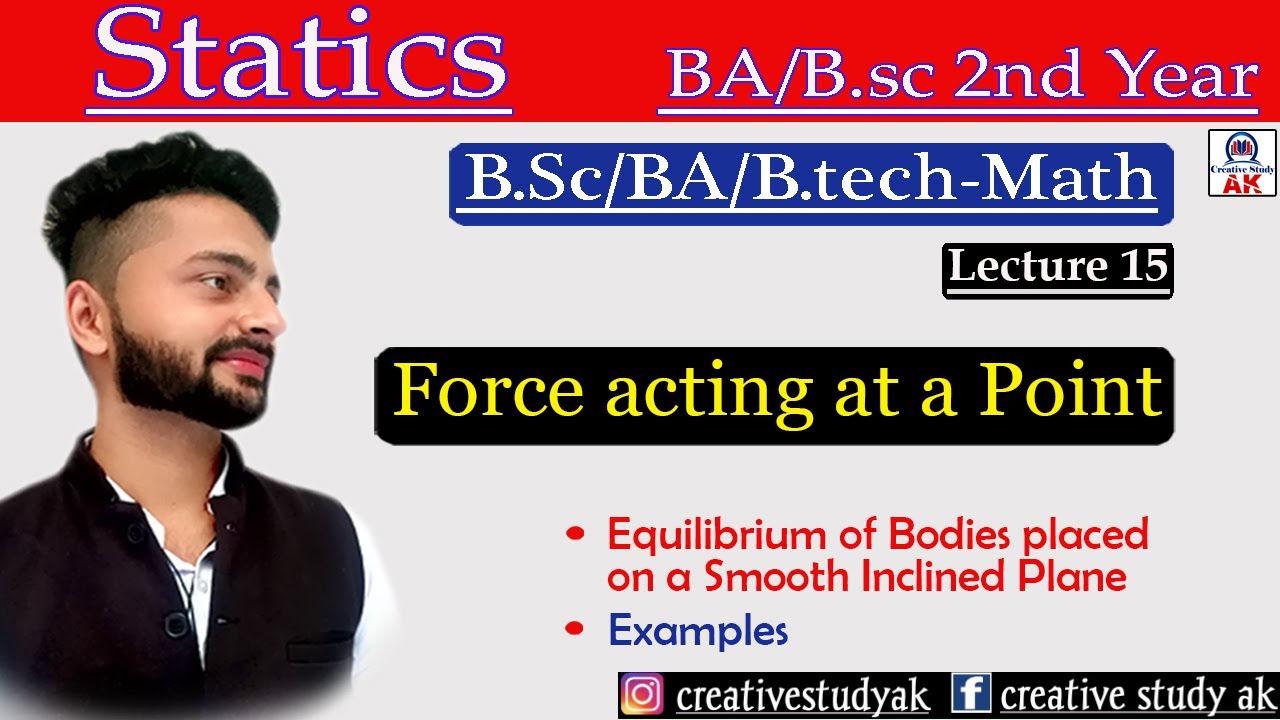 Lec-14 | Equilibrium of Bodies placed on a Smooth Inclined Plane ...