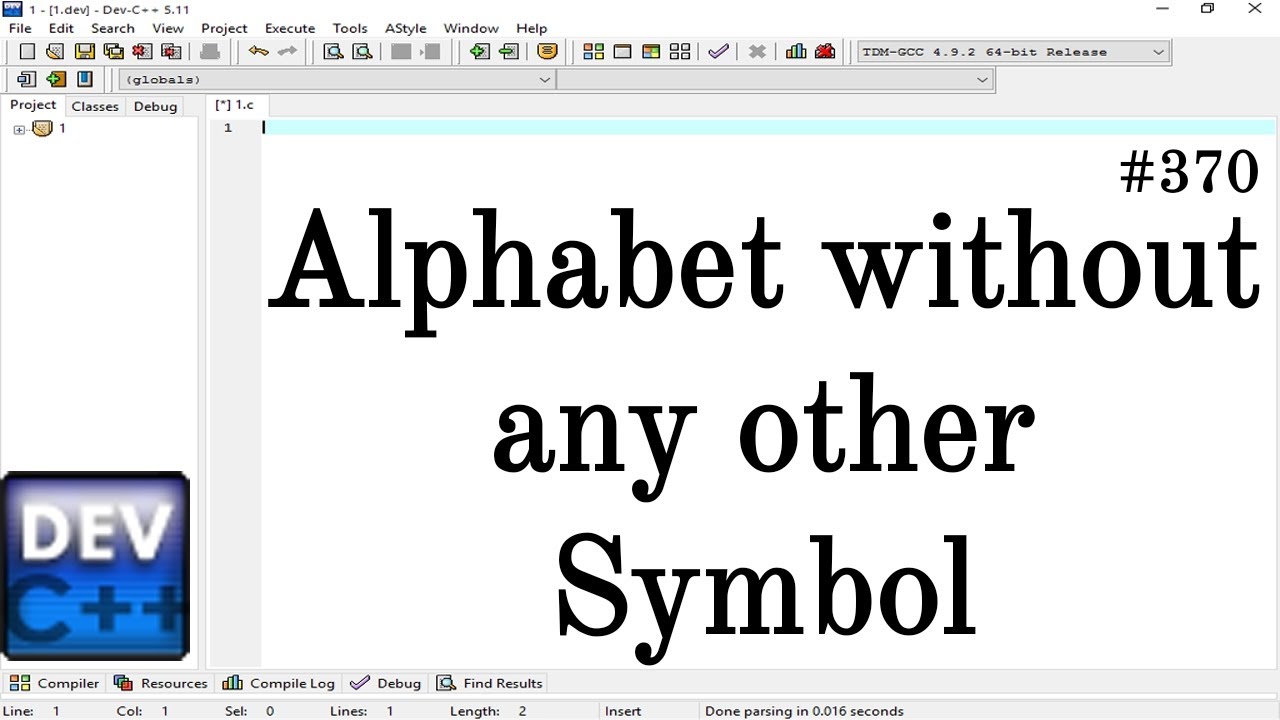 Alphabet in matrix without any other symbols in C Language|| Simple ...
