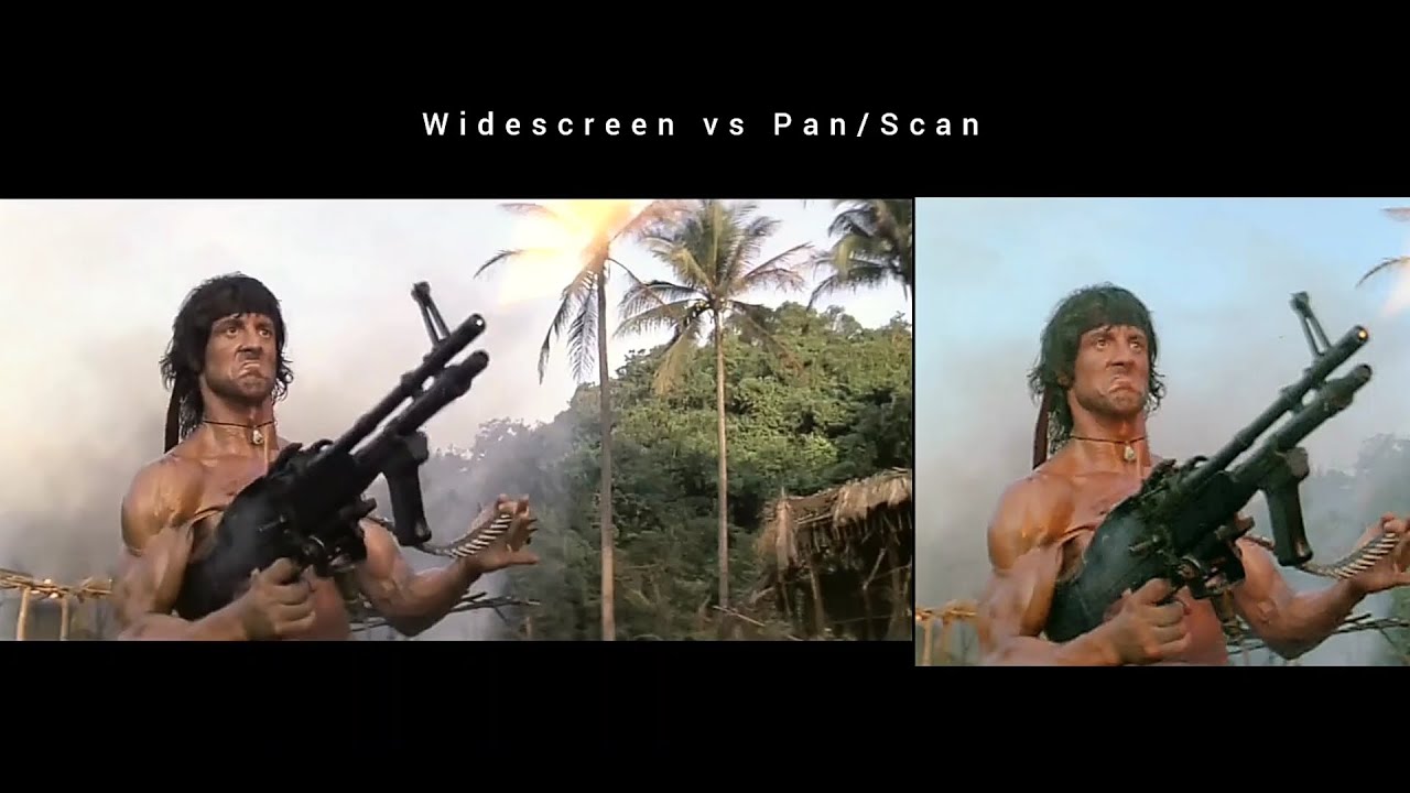 Rambo: First Blood Part II (1985) Widescreen vs Pan/Scan Rambo destroy ...