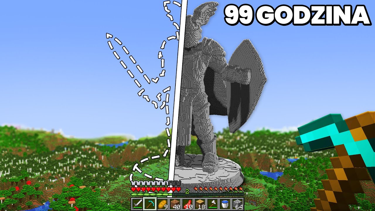 Spędziłem 100 GODZIN budując NAJWIĘKSZY POSĄG w MINECRAFT! - YouTube