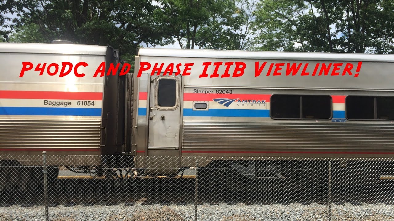 Amtrak 449 With P40DC And Phase IIIB Viewliner 1 - YouTube