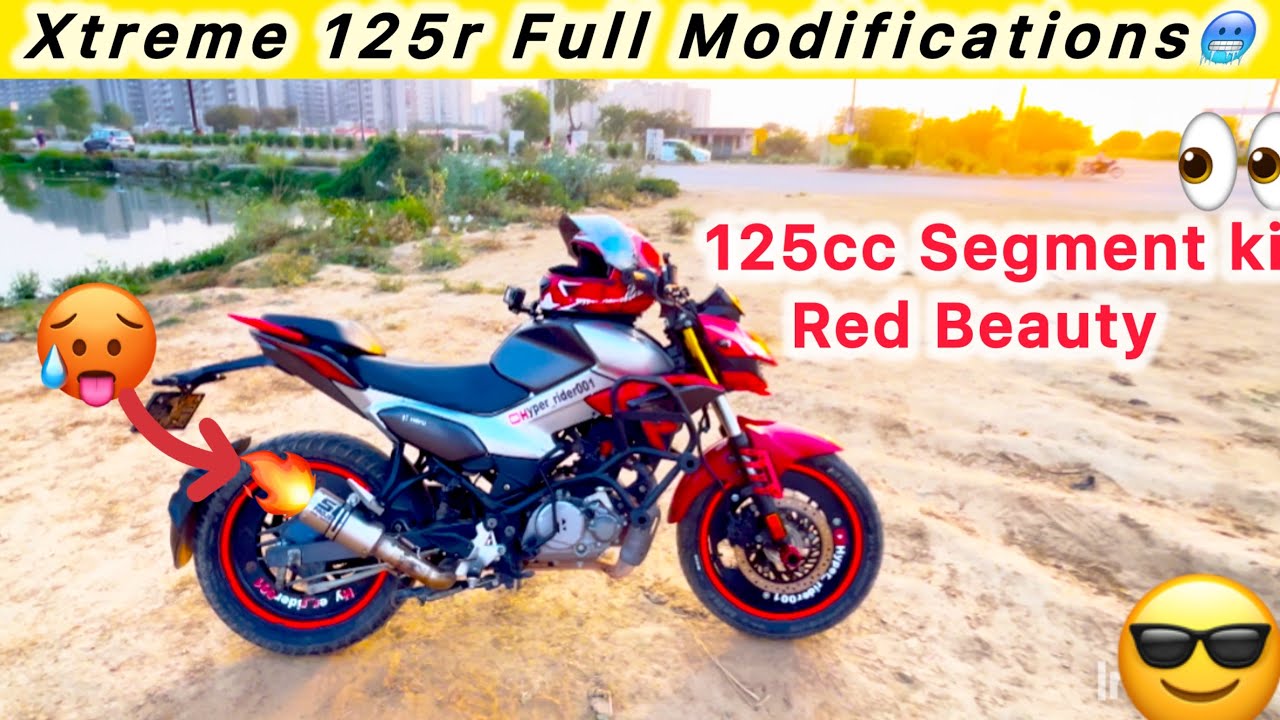 xtreme 125r full modifications 🔥🥵|| sunday ride vlog || xtreme 125r new ...