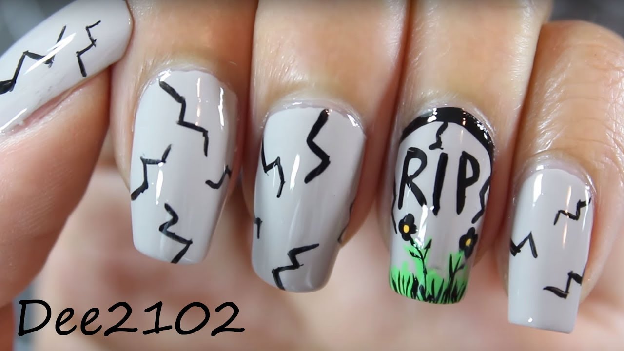 RIP Gravestone Nails | Dee2102 - YouTube