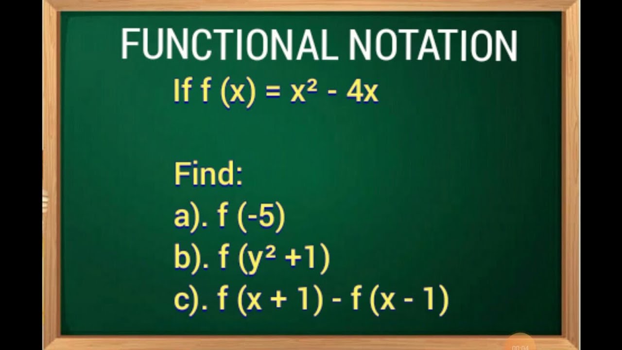 Evaluating Function Notation Calculus | If f(x)=x²-4x, find (a) f(-5), (b) f(y²+1) (c) f(x+1)-f ...