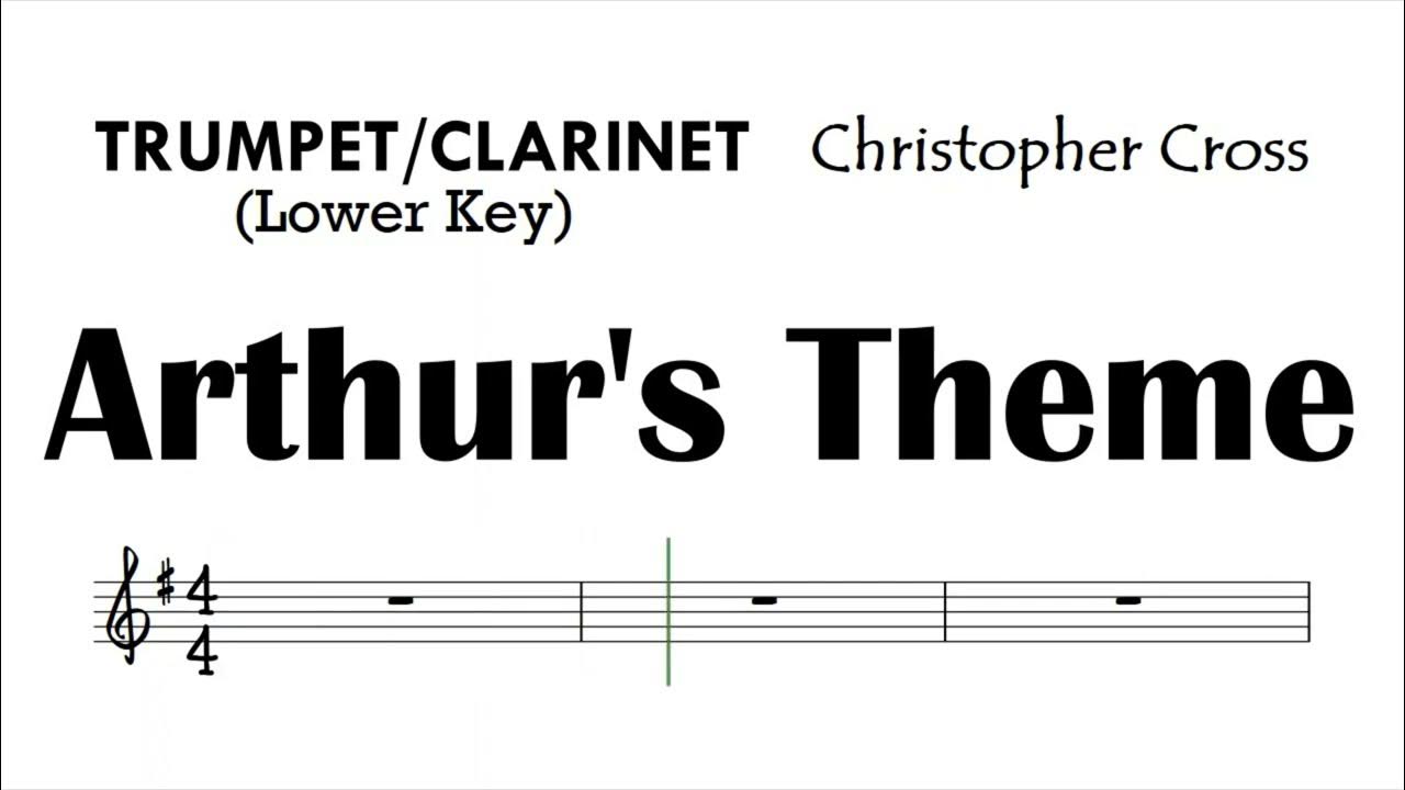 Arthur's Theme Trumpet Clarinet Lower Key Sheet Backing Play Along ...