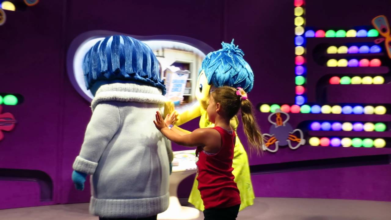 Joy and Sadness (Inside Out) at Epcot Character Spot - YouTube