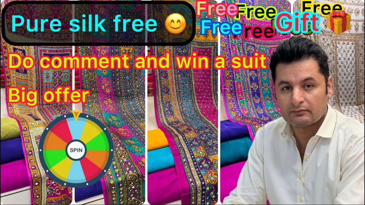 Wow do comment and win 🏆 a pure silk suit big offer for my customers ...
