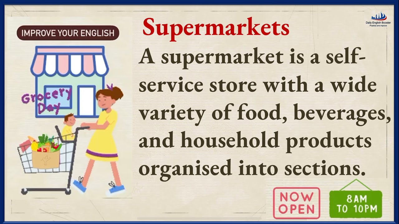 Improve your English | Session 126 | Supermarkets | listen | Read ...