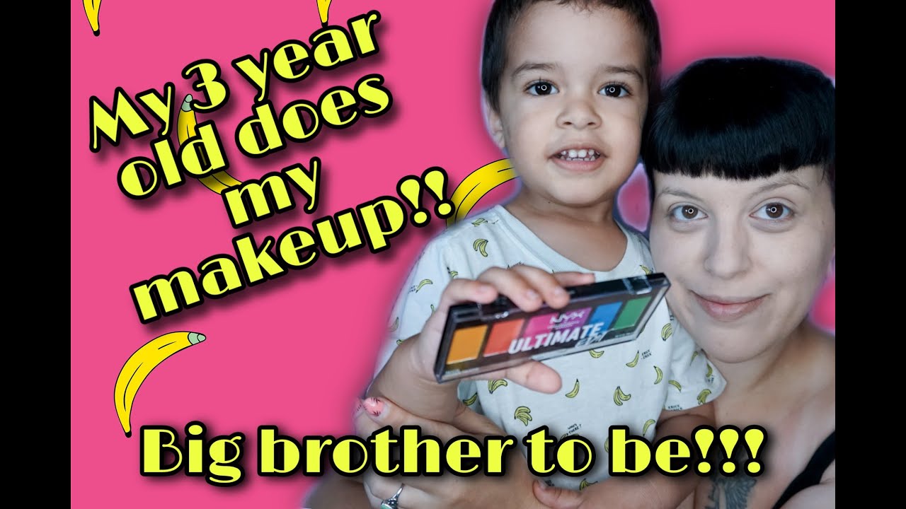 3year old does my makeup / mommy and son makeup challenge 2020 - YouTube