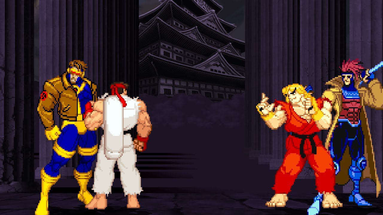 Ryu & Cyclops VS Ken & Gambit [MUGEN/IKEMEN GO] - YouTube