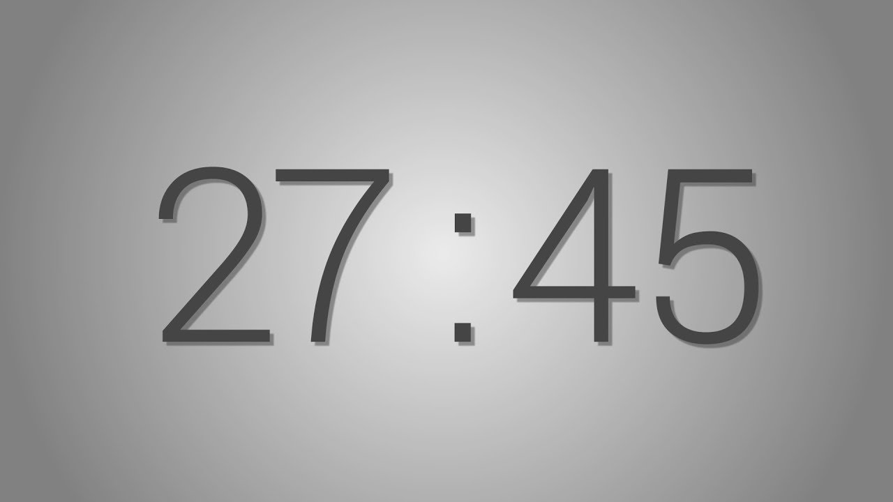 27 Minutes 45 seconds countdown Timer - Beep at the end | Simple Timer ...