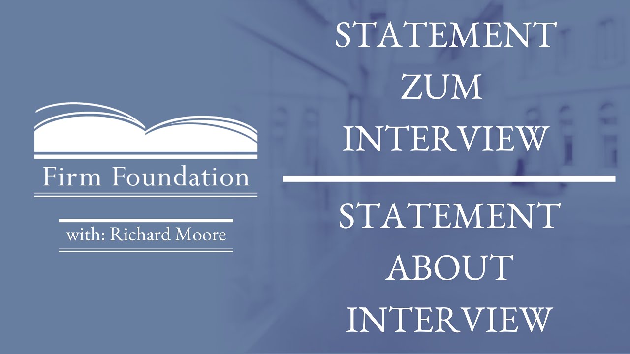 Statement zum Interview - YouTube