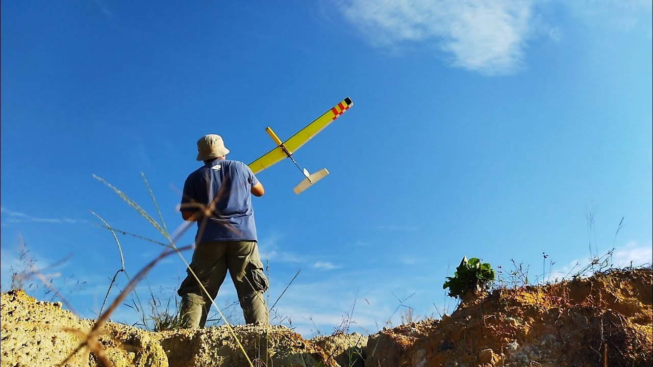 Rc glider - hi start launch - YouTube