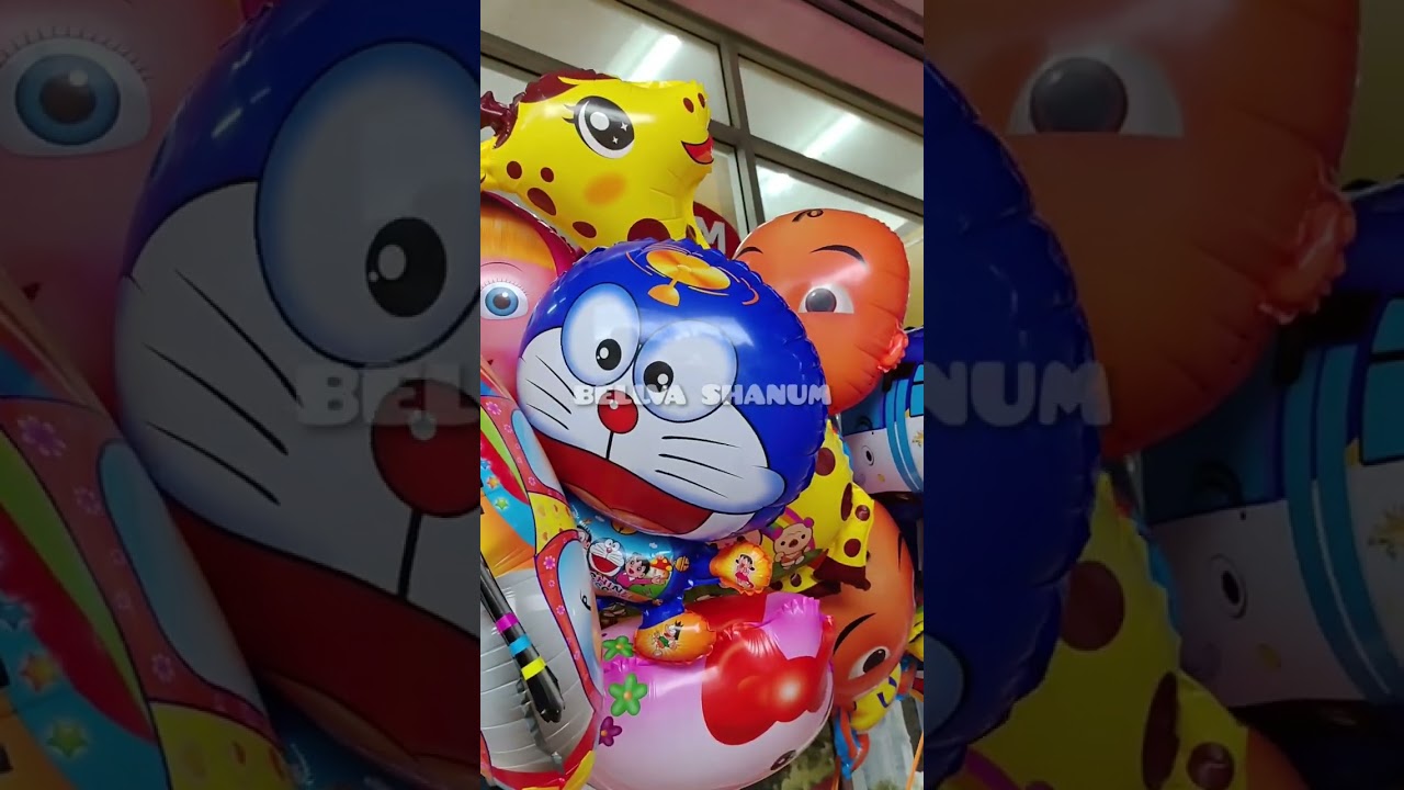 BALON KARAKTER LAGI EH BALON UPIN TERBANG 💞 BELLVA SHANUM - YouTube