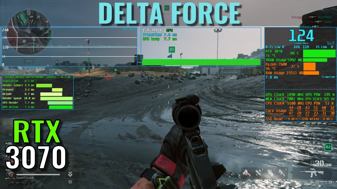 Delta Force - RTX 3070 - 1440p, 1080p - Open Beta Benchmark - YouTube