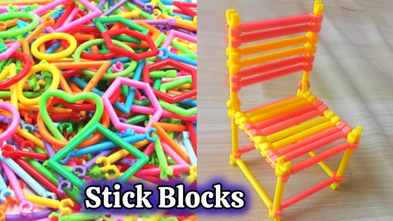 DIY- Stick blocks | Making chair with stick blocks | kids activity ...