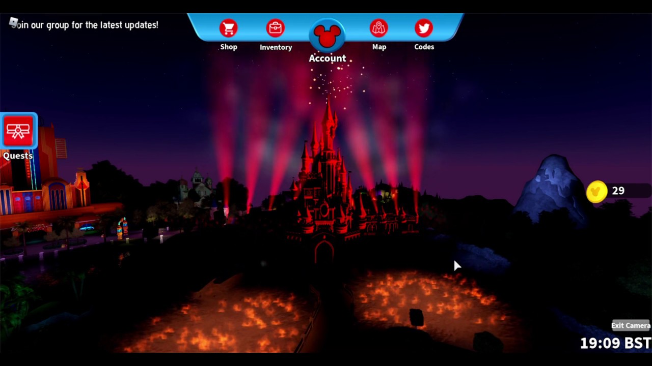 Magic Kingdom Theme Park-Cinderella Castle Firework Show (ROBLOX ...