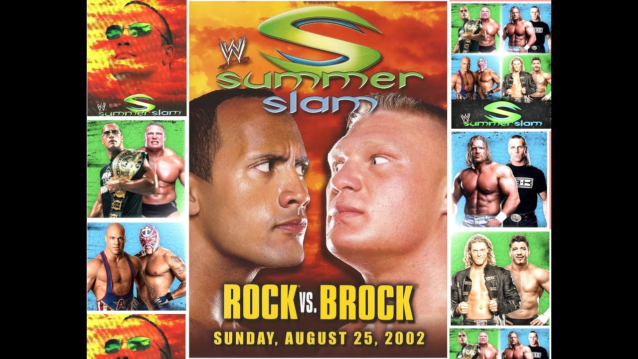 SummerSlam 2002: A Look Back. WWE THE ROCK DWAYNE JOHNSON, EDGE FLAIR ...