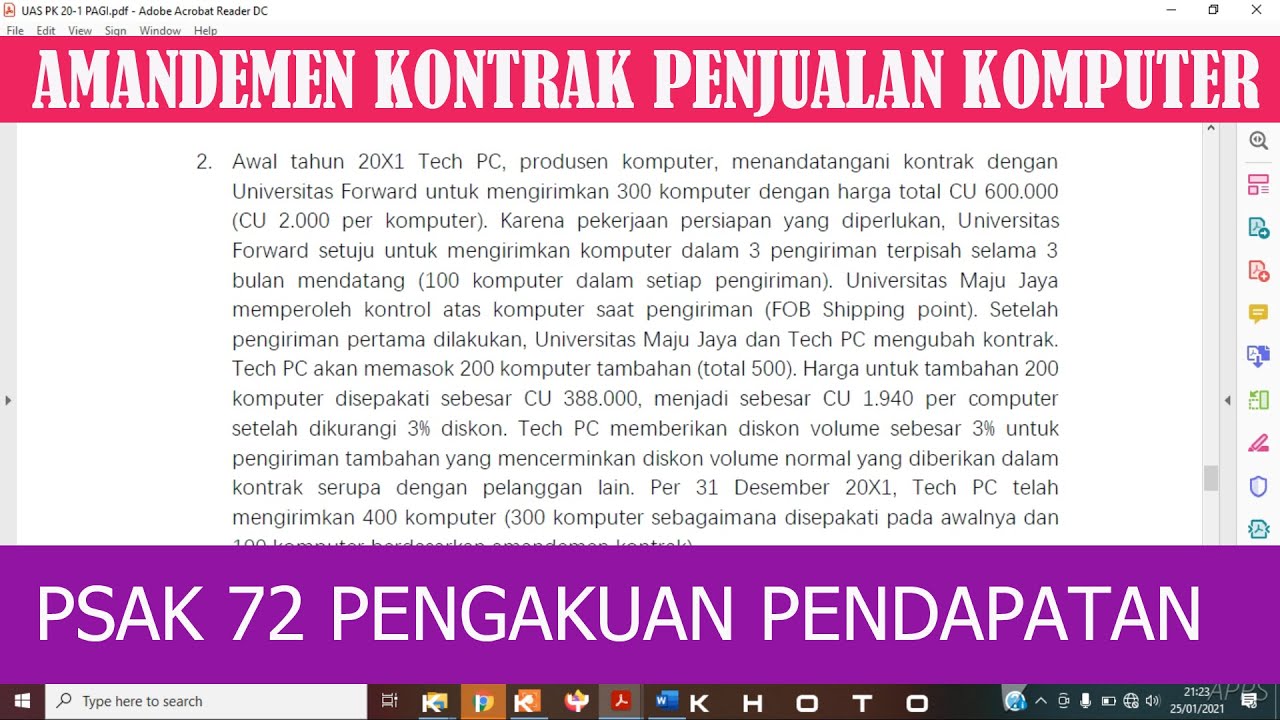 Contoh Soal dan Pembahasan Kasus PSAK 72 Pengakuan pendapatan ...