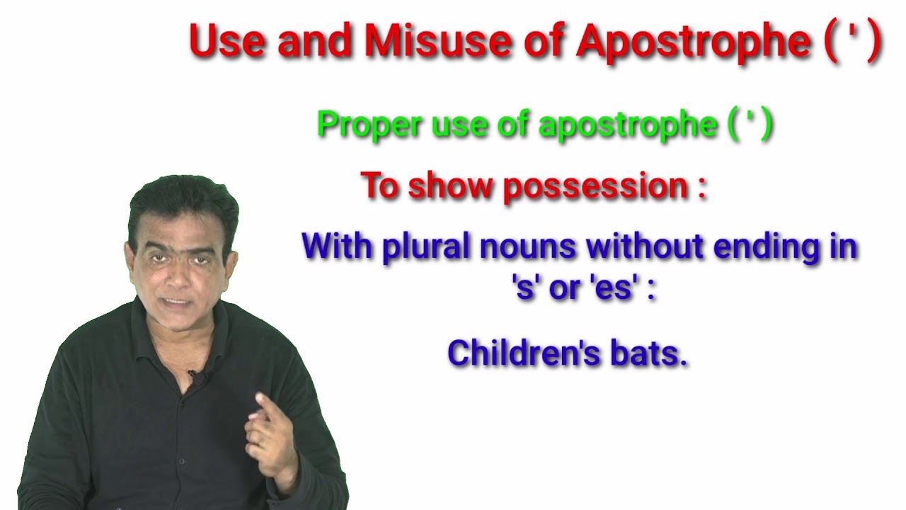 USE & MISUSE OF APOSTROPHE (FUNDAMENTAL ENGLISH SESSION 10) - YouTube