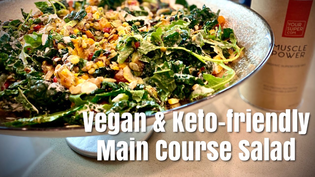 Warm Fall (Main Course) Salad - Vegan & Keto Friendly! - YouTube